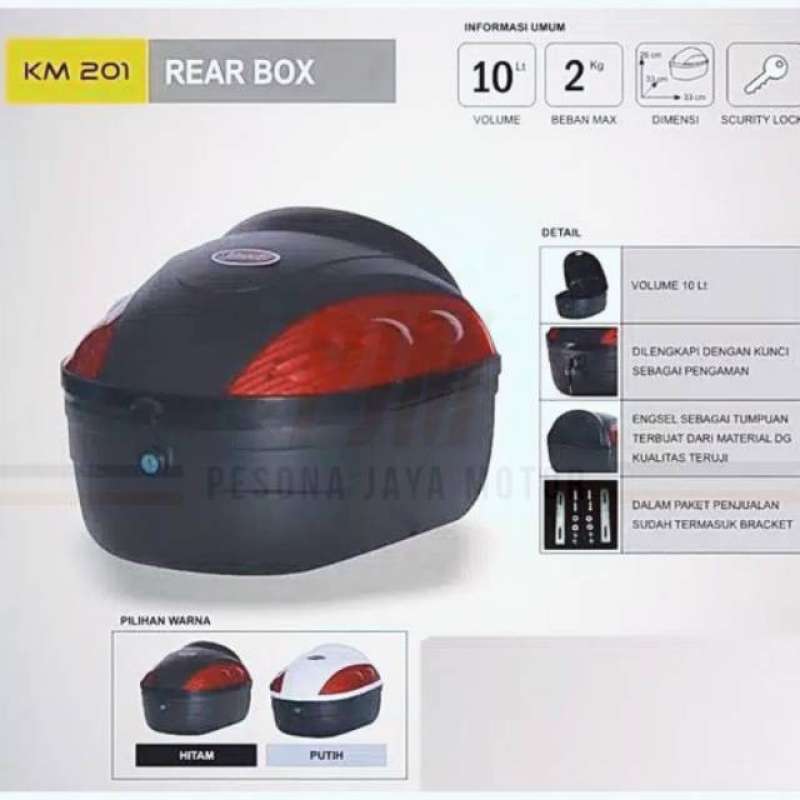 Promo Box Motor Box Belakang Motor Kmi Type 201 Kapasitas 10 Liter Diskon 23% Di Seller Rakki ...
