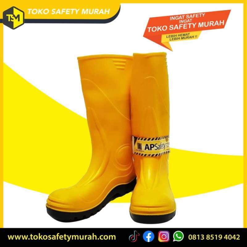 Promo Sepatu Boot Ap Safety S5 Kuning Toecap Besi Top Quality - 42 ...