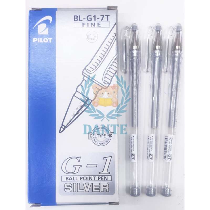 Promo Pulpen G1 Silver Per Lusin Isi 12 Pcs Diskon 23% Di Seller ...