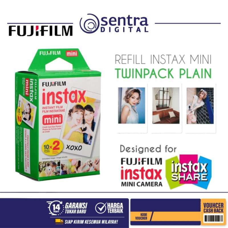 Jual Fujifilm Instax Mini Film Refill 2x10 Sheets Double Pack White Di ...