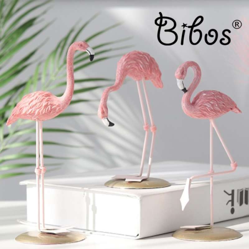 Jual Ornamen Flamingo Resin Dekorasi Properti Meja Rak Kamar Villa Bali ...
