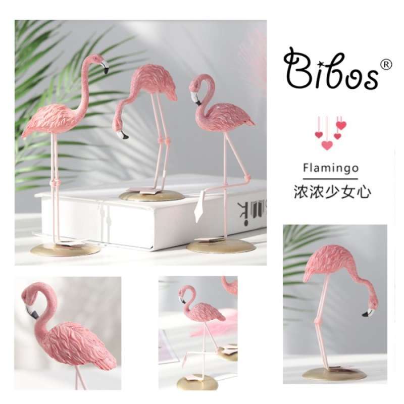 Jual Ornamen Flamingo Resin Dekorasi Properti Meja Rak Kamar Villa Bali ...