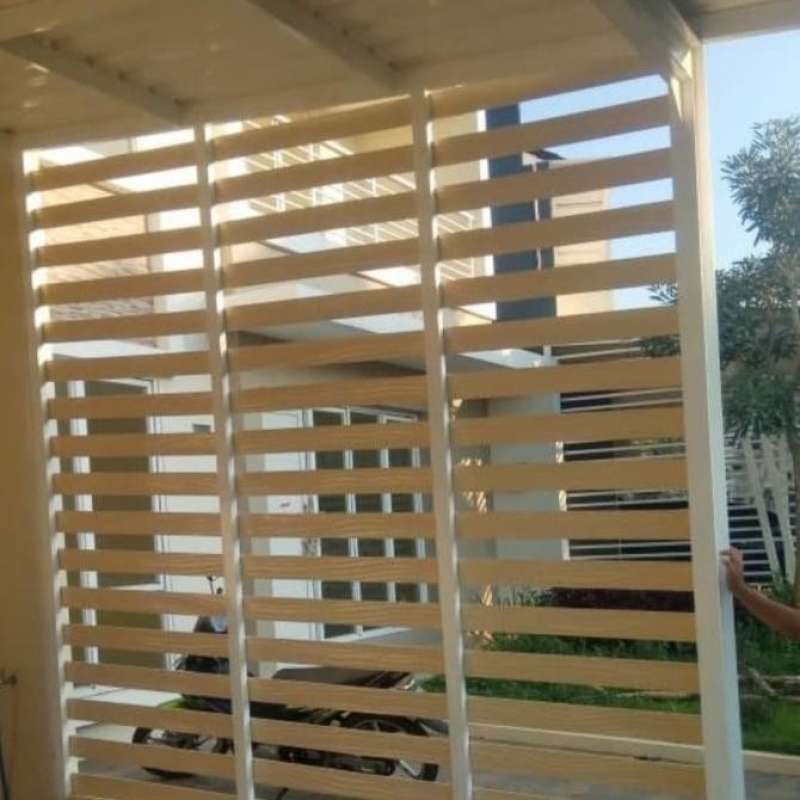 Jual Partisi Teras /penyekat Grc Motif Serat Kayu Di Seller Rumix ...