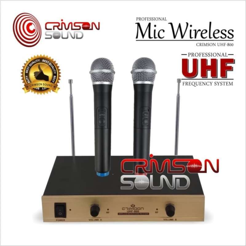 Promo Mic Wireless Crimson Uhf-800 Uhf Frekuensi Diskon 23% Di Seller ...