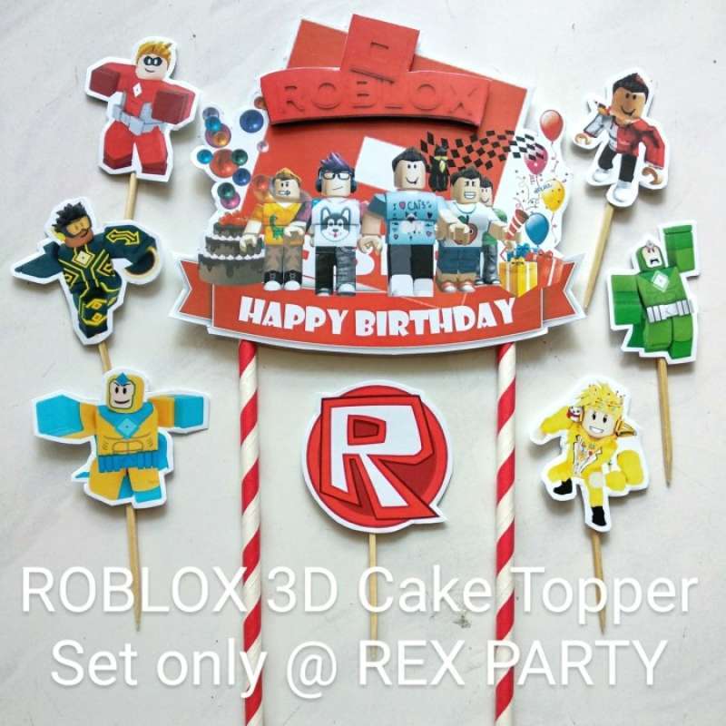 Promo Roblox 3d Cake Topper/topper Kue/birthday Topper/topper Kue ...