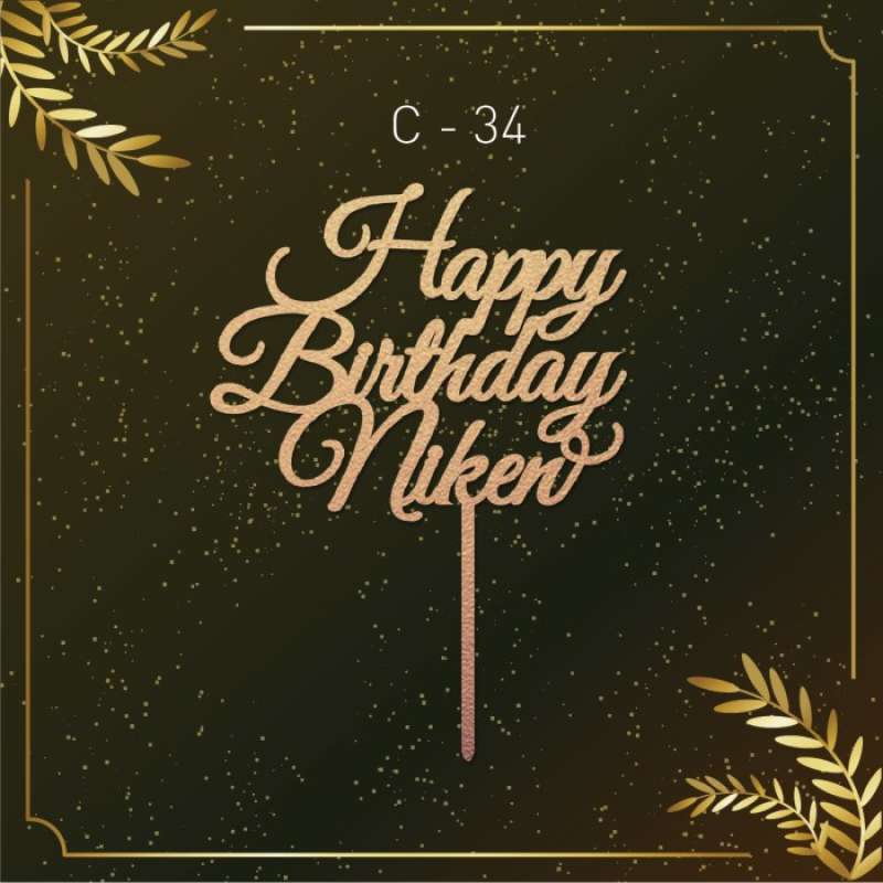 Promo C 34 / Topper / Hiasan Kue / Caketopper / Bunting Flag Diskon 23% ...