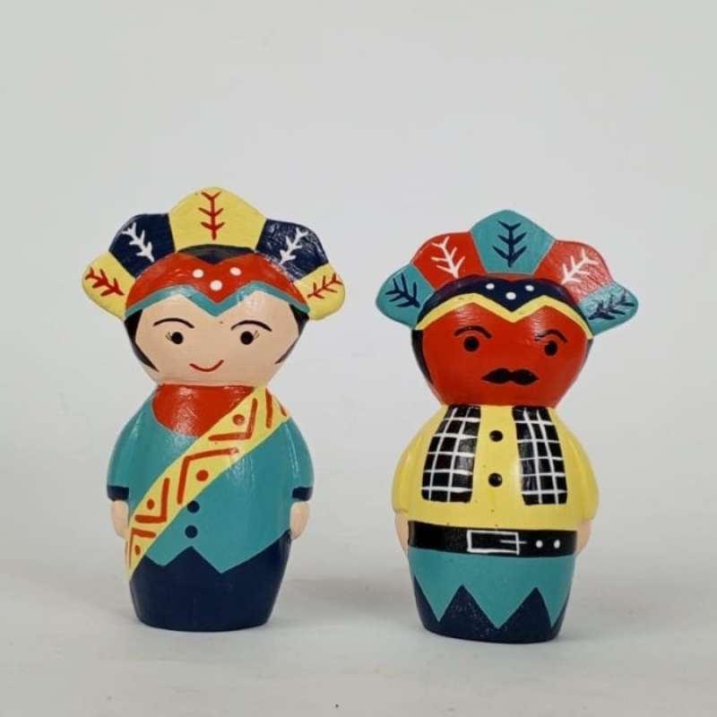 Promo Souvenir Boneka Kayu Mainan Anak Ondel-ondel Atun Dan Juki Diskon ...