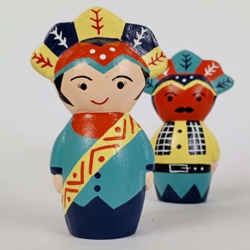 Promo Souvenir Boneka Kayu Mainan Anak Ondel-ondel Atun Dan Juki Diskon ...