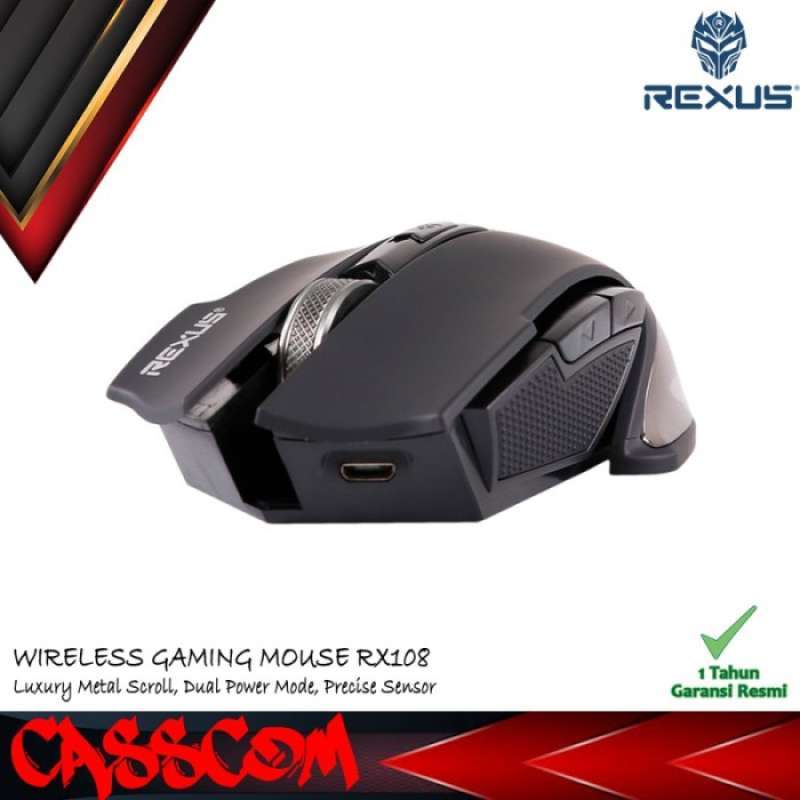 Promo 100% Produk Ori Rexus Rx108 Wireless Rechargeable Gaming Mouse ...