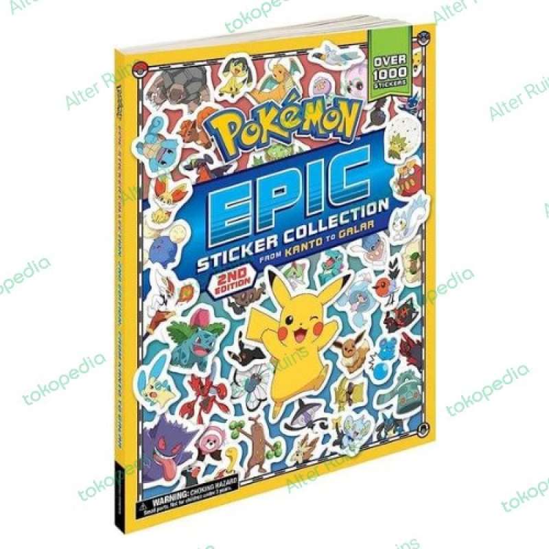 Jual Book Pokemon Epic Sticker Collection 2nd Edition: From Kanto To ...