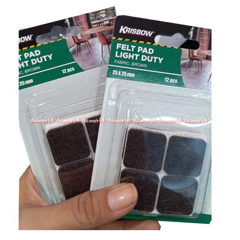 Jual Krisbow Felt Pads Light Duty 25mmx 25mm Isi 12pcs Busa Foam ...