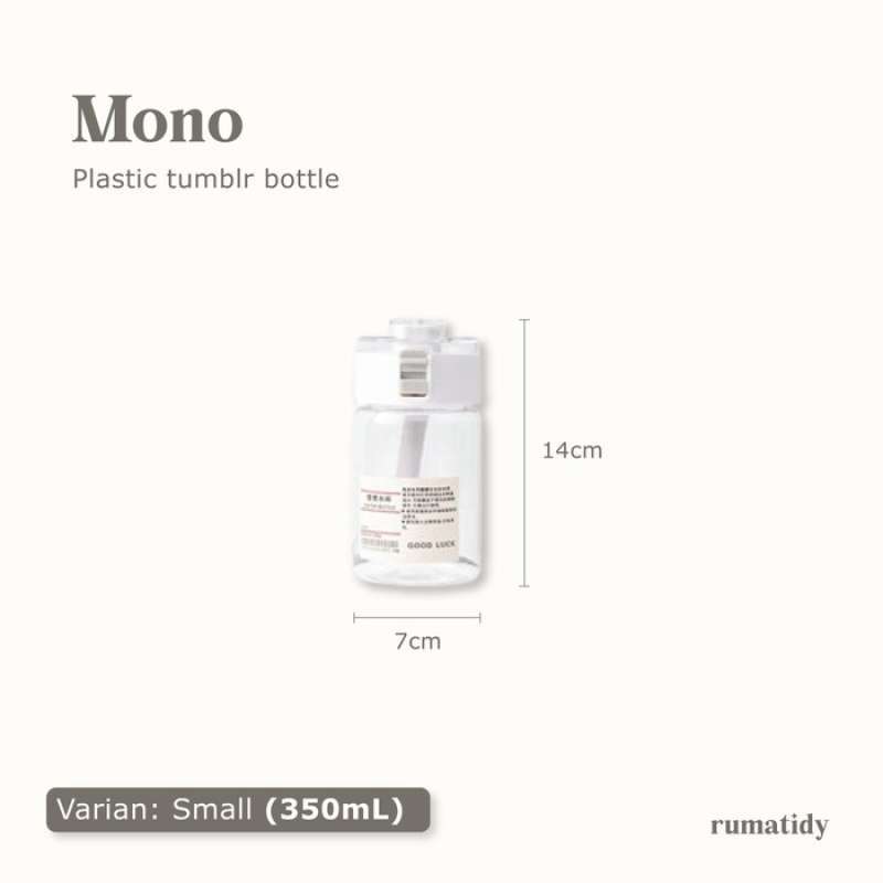 Jual Mono Botol Minum Putih Transparan Bening Estetik Botol Air Minum ...