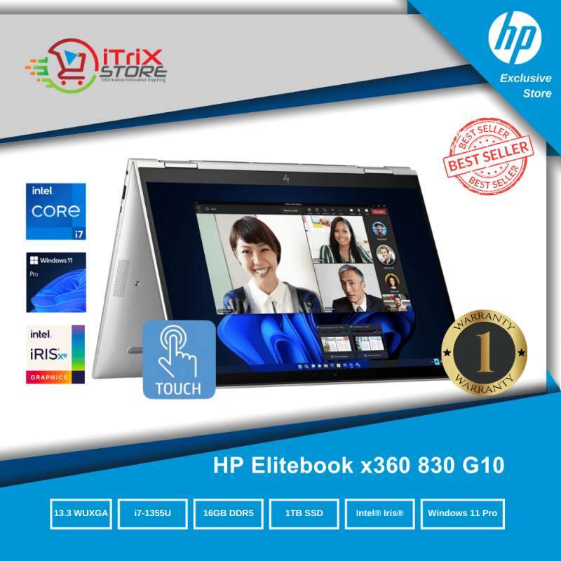 Jual Hp Elitebook X360 830 G10 2-in-1 8h5v2pa I7-1355u 16gb 1tb Ssd Intel Iris Windows 11 Pro ...