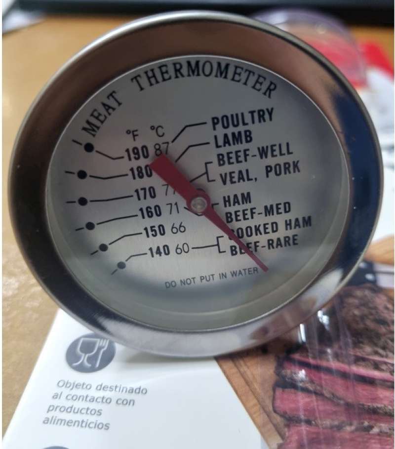 Jual Alat Ukur Kematangan Daging,meat Thermometer Analog Stainless Di ...