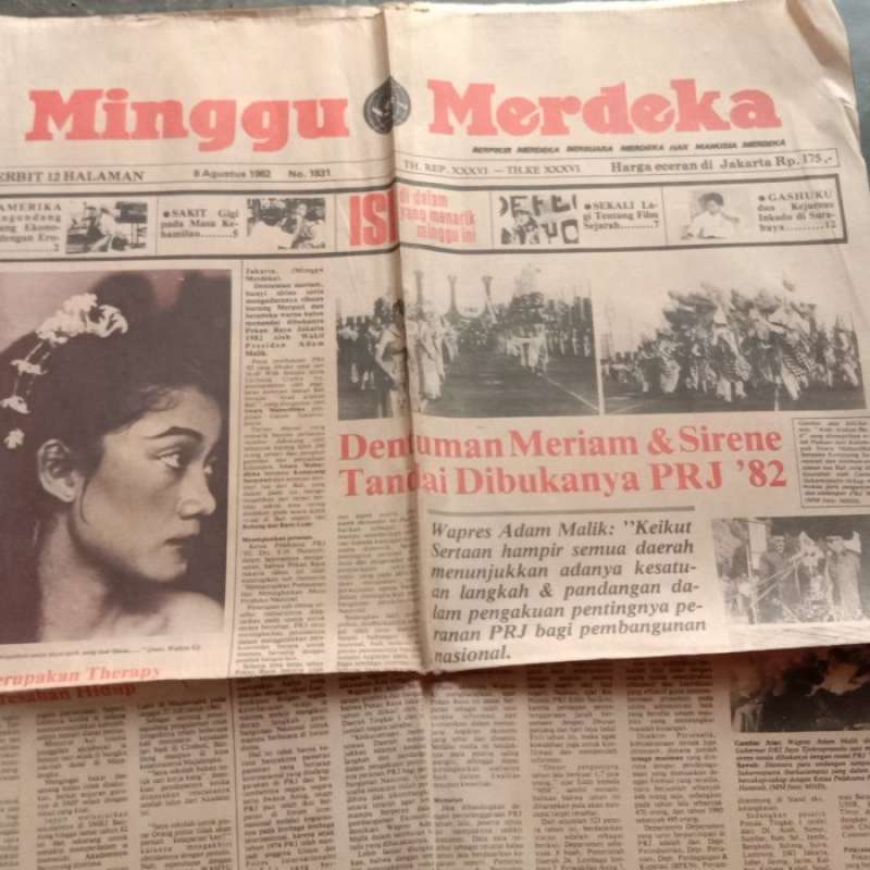 Jual Koran Jadul Kuno Lawas Minggu Merdeka 1980 An Di Seller Shin Store ...