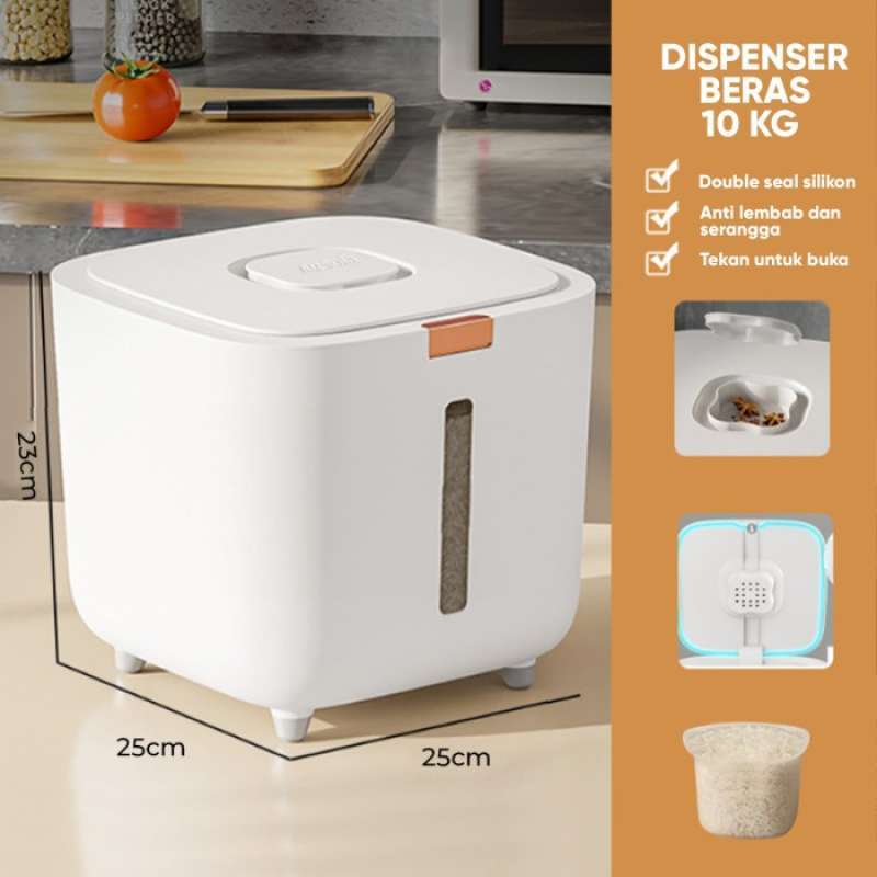Jual Angola Dispenser Beras E04 Rice Dispenser Tempat Beras 10kg Di Seller Shin Store ...