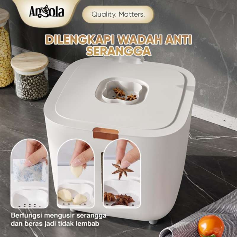 Jual Angola Dispenser Beras E04 Rice Dispenser Tempat Beras 10kg Di Seller Shin Store ...