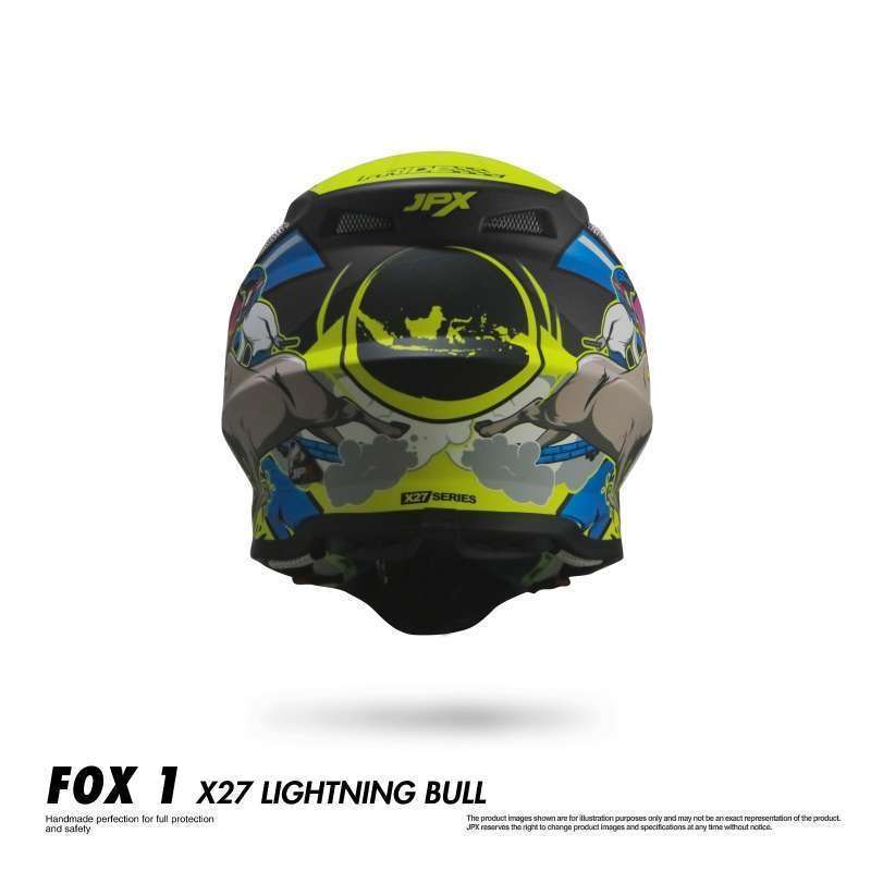 Jual Helm Jpx Cross Full Face X27 Lightning Bull - Pepsi Blue Doff Xl ...