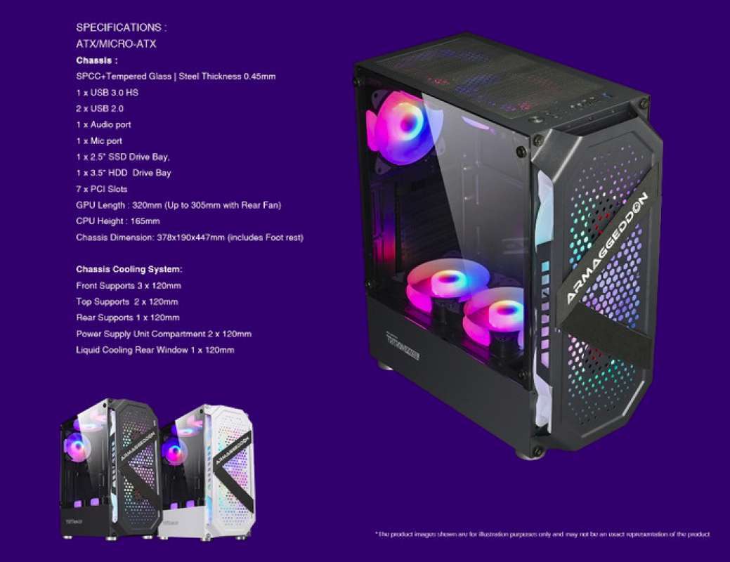 Jual Casing Pc Gaming Armaggeddon Tritron Pro 200 Atx With Argb Fan ...