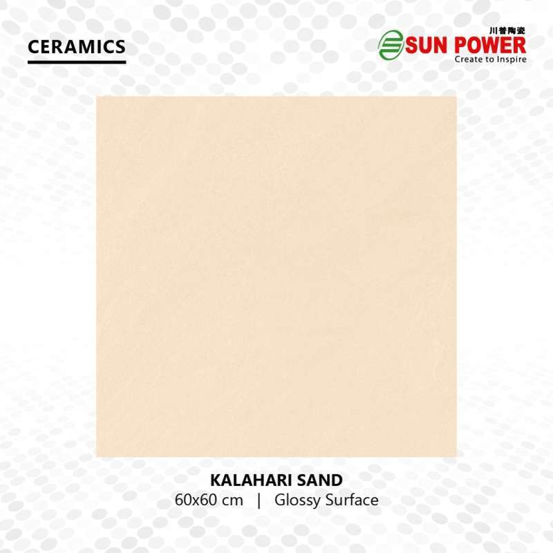 Jual Keramik Lantai Body Putih Glossy - Kalahari Sand 60x60 | Sun Power ...
