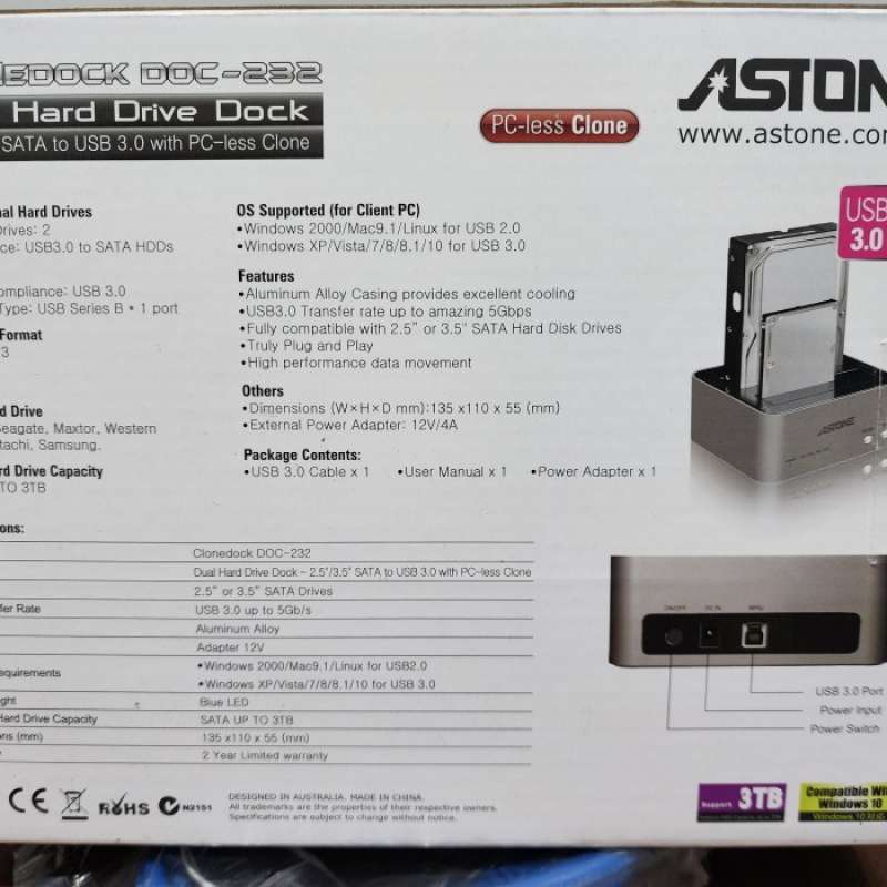 Jual Astone Clonedock Doc-232 Dual Hard Drive 3.0 Di Seller Velvet ...