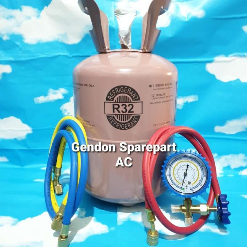 Promo Paket Lengkap Isi Freon Ac Sendiri R32 Isi 3kg Tabung Kecil ...