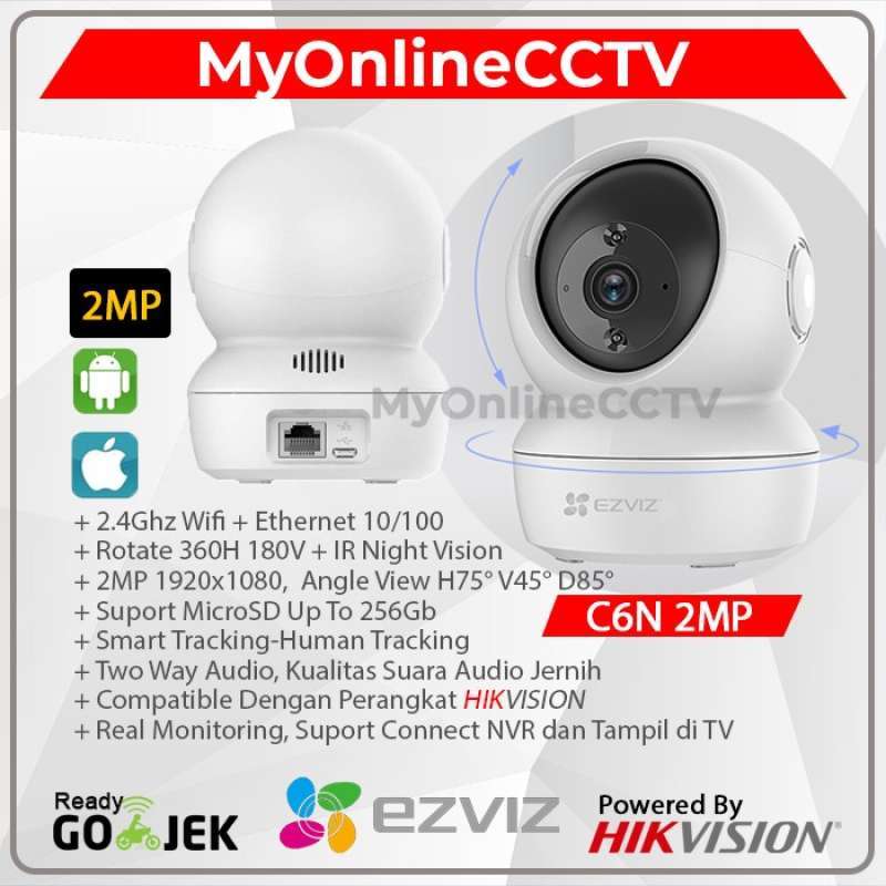 Jual Ezviz C6n 2mp 1080 Ip Cam Wireless 360â° Camera Cctv Wifi By ...