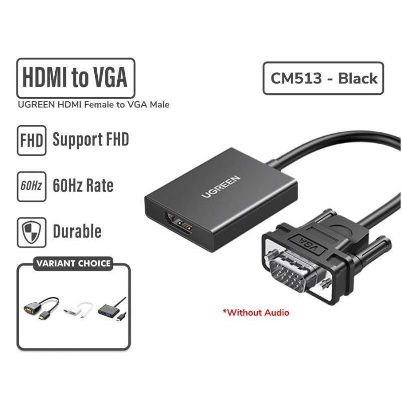Promo Ugreen Cable Adapter Vga Converter Proyektor Connector Kabel ...