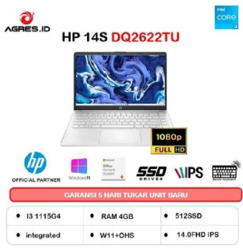 Jual Hp 14s Dq3110tu N4500 4gb/256ssd W11+ohs 14 Di Seller Agres Id Medan Fair - Sekip, Kota ...