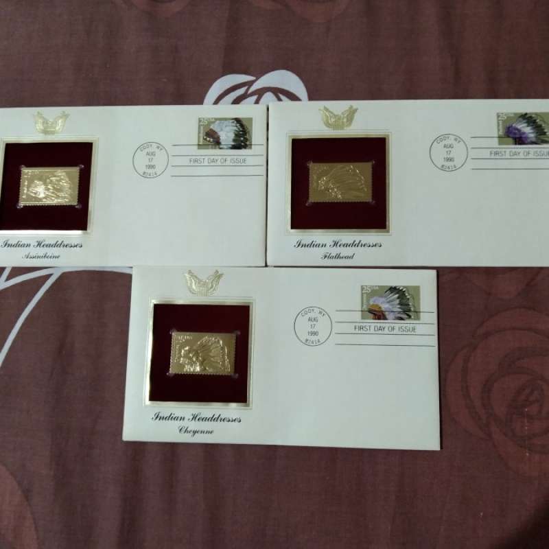 Jual Gold Stamp Perangko Emas First Day Issue Set 11 Lembar Di Seller ...