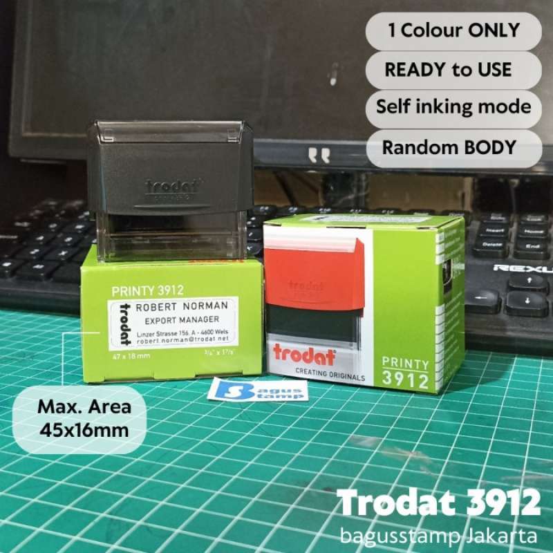 Jual Stempel Warna Otomatis Custom Design Logo & Nama - Trodat Printy 3912 Di Seller Regstore ...