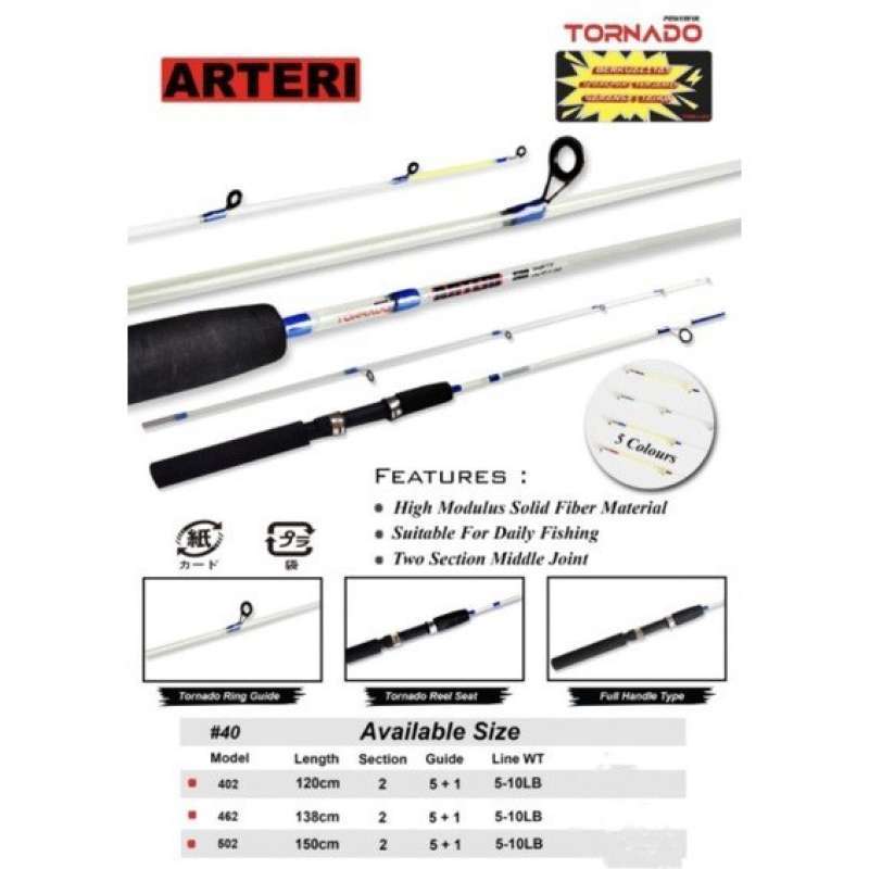 Jual Joran Tornado Arteri 120/135/150 Cm - Bahan Fiber Solid - 120 Di ...
