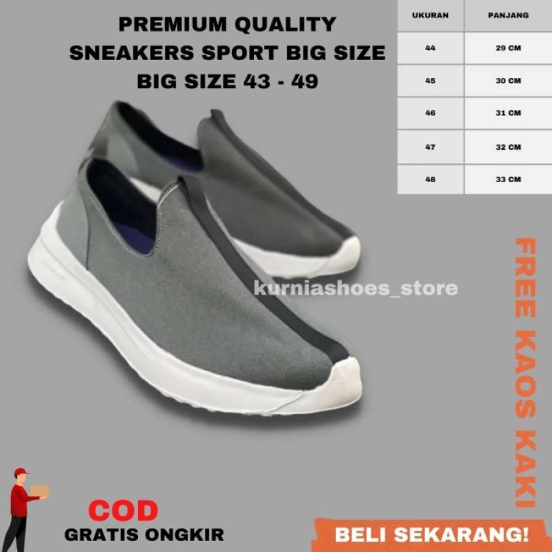 Jual [ Big Size 45 46 47 48 49 50 ] Sepatu Pria Ukuran Besar Jumbo ...