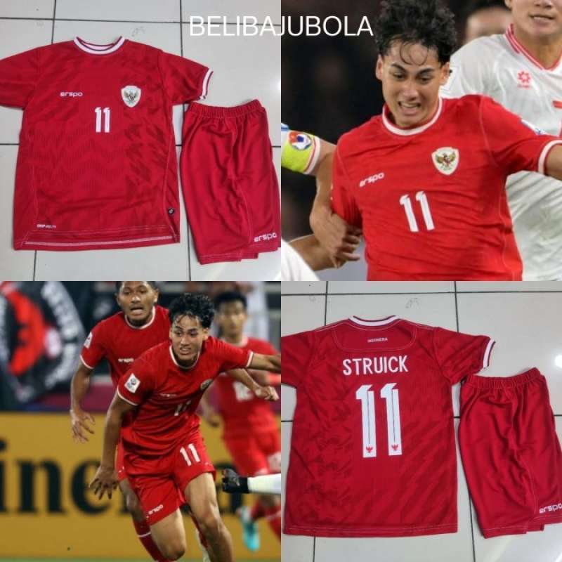 Jual Jersey Baju Bola Timnas Indonesia Home Kids Anak 2024 + Nameset Di ...
