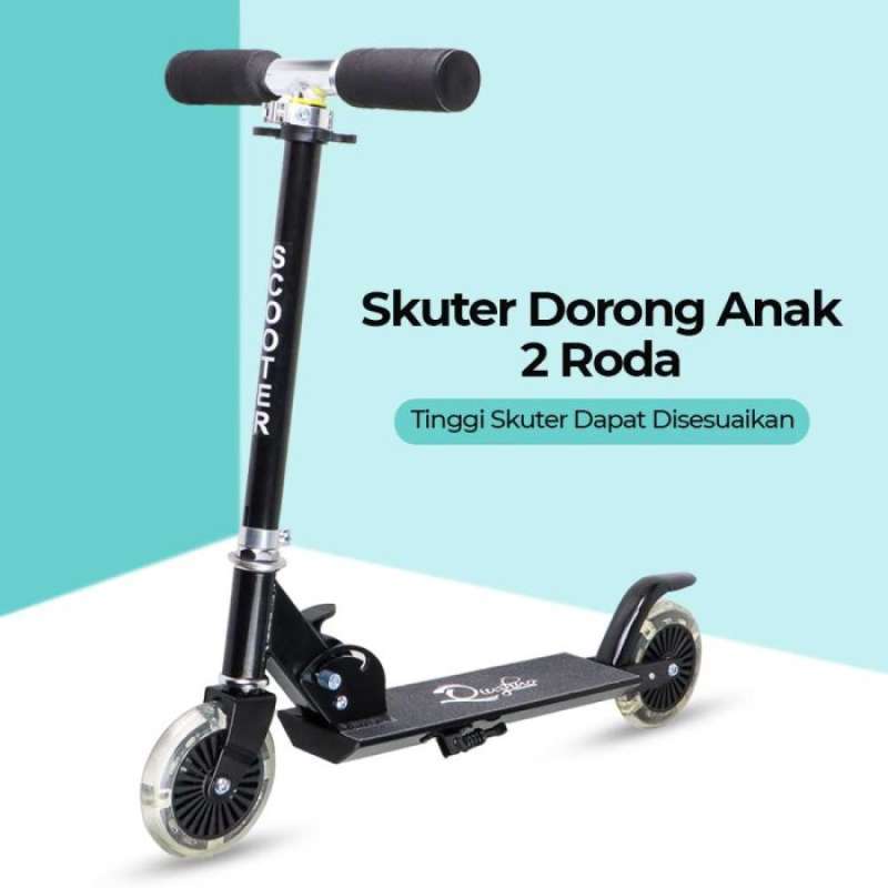 Jual Otoped Skuter Dorong Anak 2 Roda Led Kokoh Anti Licin - Biru Di ...