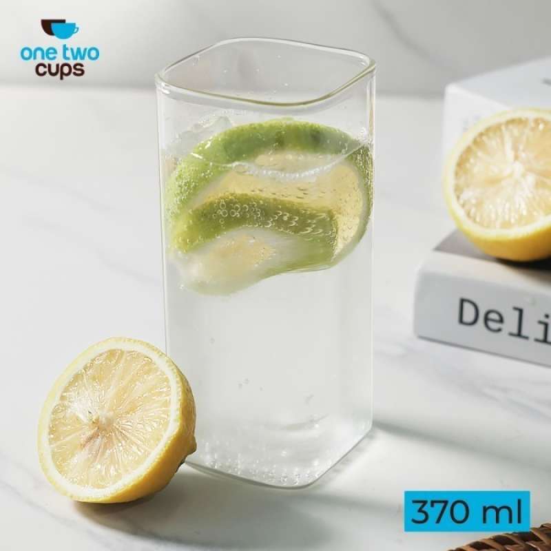 Jual One Two Cups Gelas Kaca Kotak Cocktail Borosilicate Glass Di ...