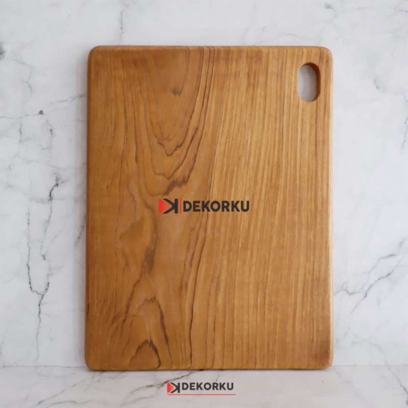Jual Talenan Kayu Jati Besar / Cutting Board / Food Serving 40 X 30 X 2 ...
