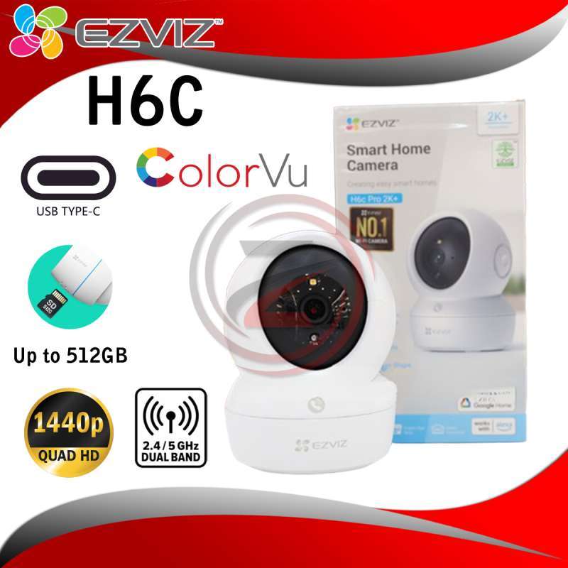 Jual Ezviz H6c Pro 2k+ 4mp Indoor Pan & Tilt Wifi Ip Camera Cctv Type-c Di Seller Zhen.online ...