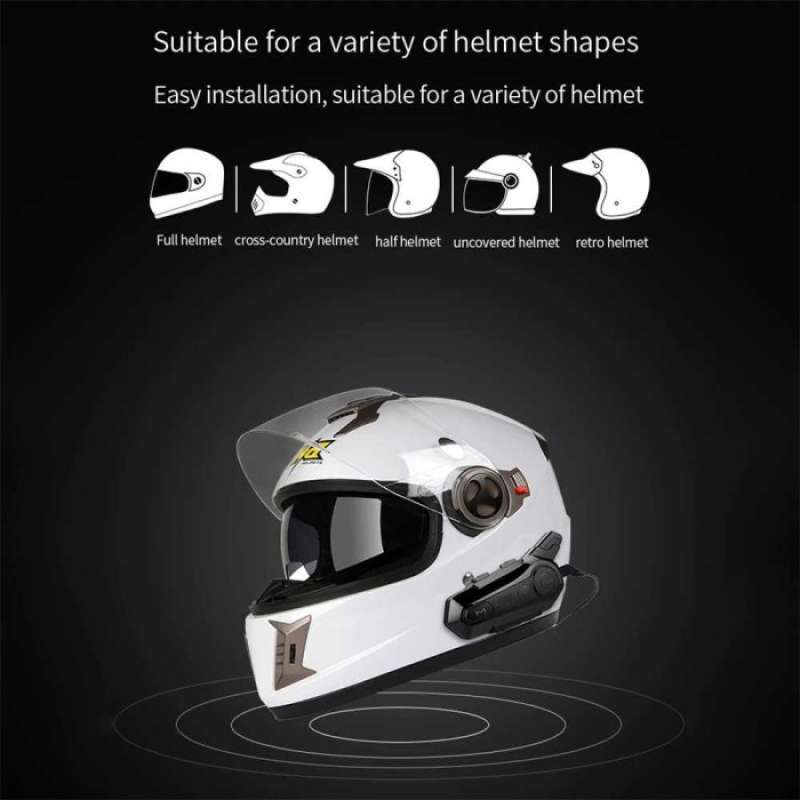 Jual Caitemay Intercom Helm Motor Headset Helmet Bluetooth 5.0 E1 Di ...