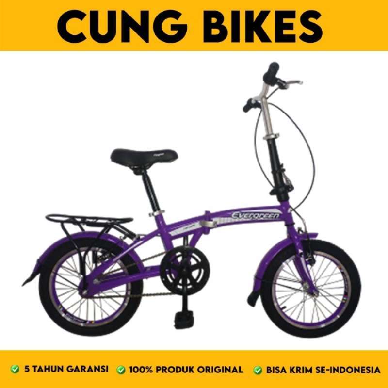 Promo Sepeda Lipat 16 Evergreen Single Untuk Anak Remaja Sampai Dewasa ...