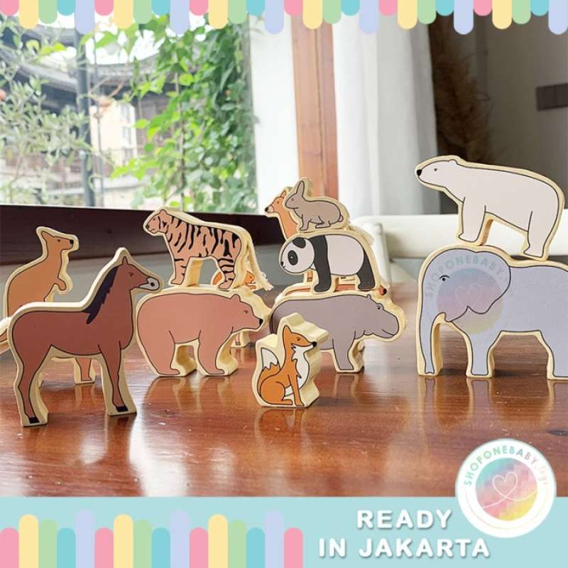 Promo Mainan Edukasi Susun Balok Susun Hewan Fun Zoo Animal Stacking Diskon 23% Di Seller ...