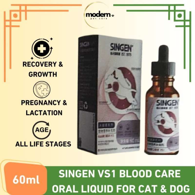 Promo Singen Vs1 Blood Care Oral Liquid Cat & Dog 60ml Diskon 23% Di ...