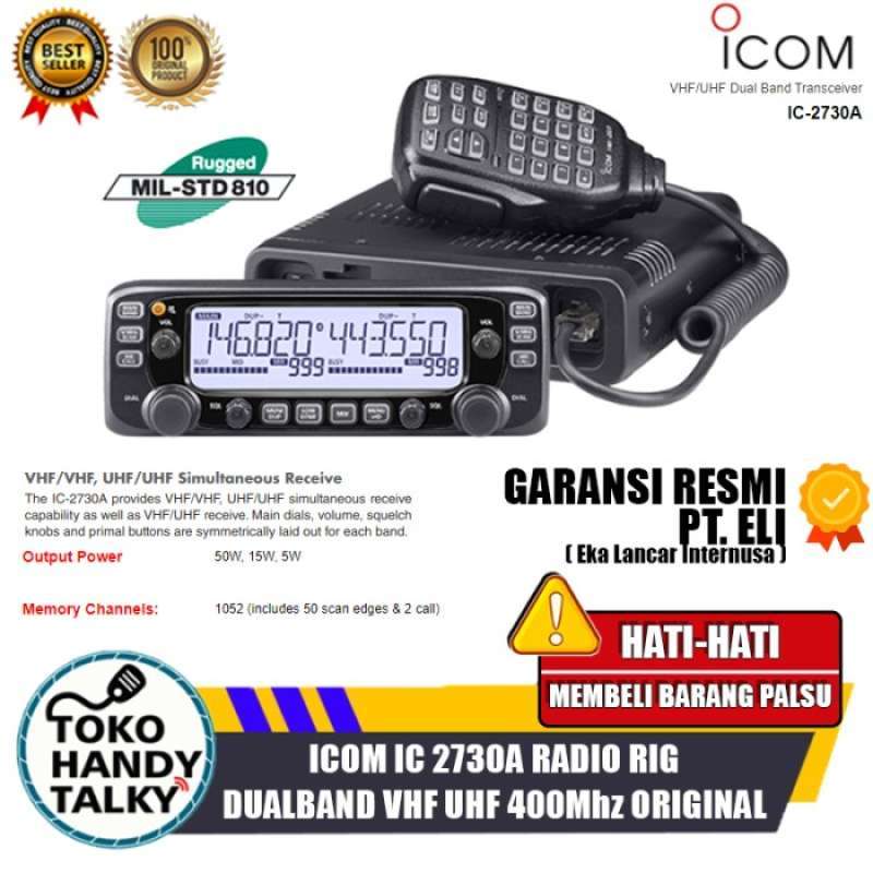 Promo Icom Ic 2730a Dualband Radio Rig Icom Ic2730a Ic-2730a Garansi Diskon 23% Di Seller Skala ...