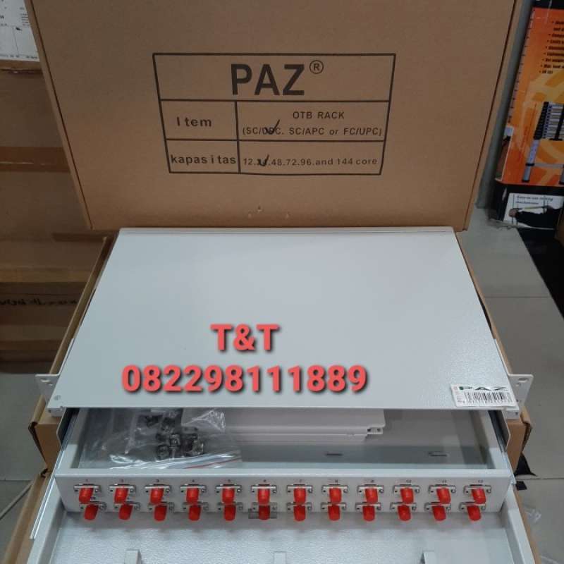 Promo Paz Odf Otb Rack 24 Core Fc Om2 Full Set Multi Mode Fiber Optik