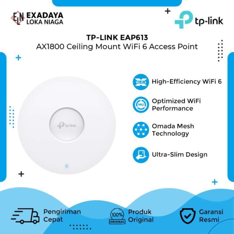 Promo Eap613 Ax1800 Ceiling Mount Wifi 6 Access Point Diskon 23% Di ...