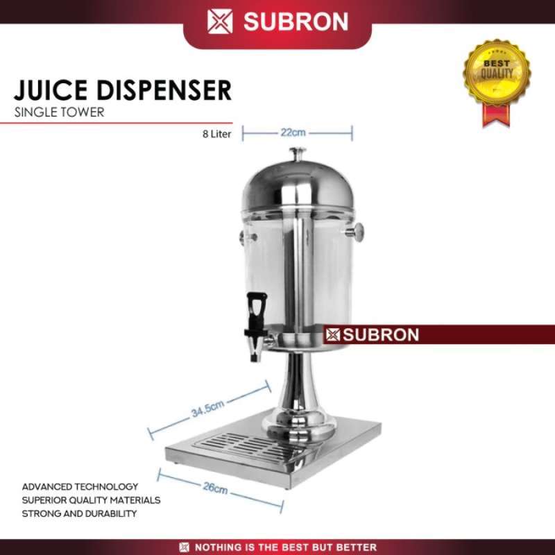 Jual Subron Juice Jus Dispenser Tower Minuman 8 Liter Single Stainless ...