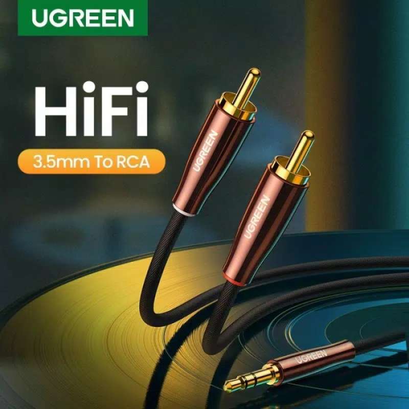 Promo Ugreen Hifi 3.5mm Audio To 2 Dua Rca Red White Hi-fi Aux Nylon 5 Meter Diskon 23% Di ...