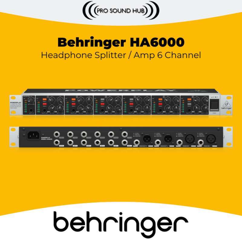 Promo Behringer Ha6000 Ha 6000 Distributor Amplifier Headphone 6 ...