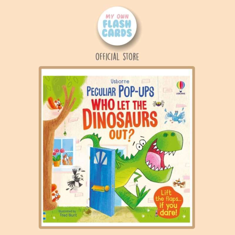 Promo Usborne Peculiar Pop-ups Who Let The Dinosaurs Out? Pop Up ...