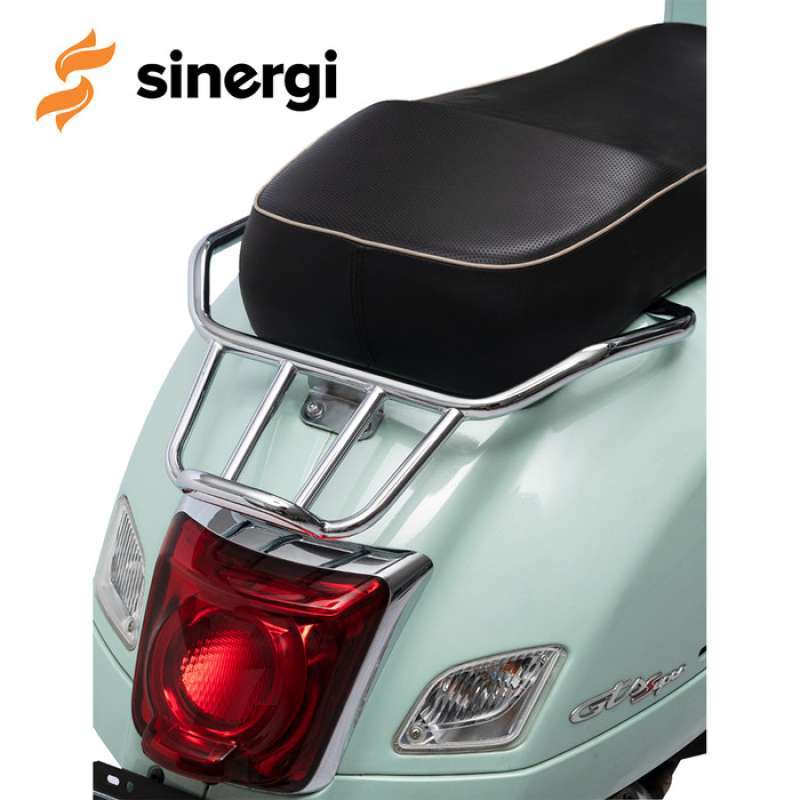 Promo Sporty Rear Rack For Vespa Gts (chrome / Black) New Diskon 10% Di ...